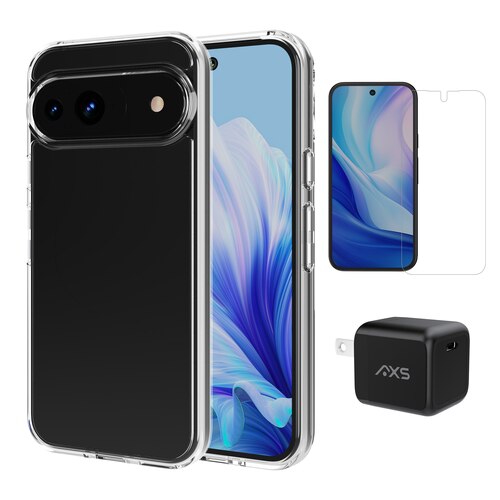 AXS Starter Kit | Ultra Clear, Screen Protector and 30W Charger Pixel 9 ...